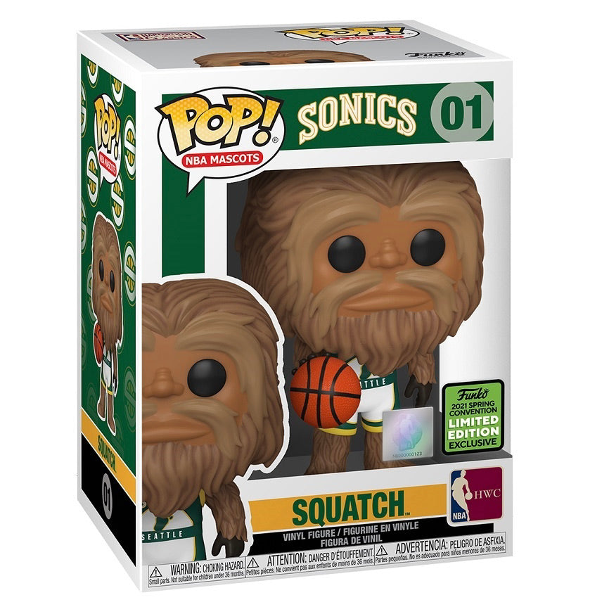 Squatch - NBA Mascot (Seattle Super Sonics) Special Edition Funko Pop ...
